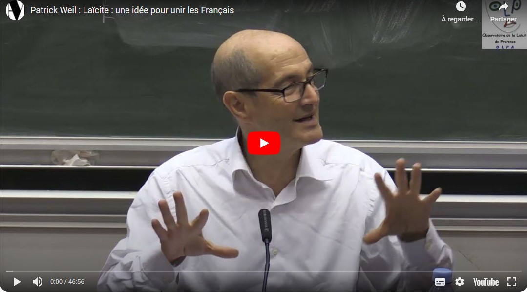 Patrick Weil : Laïcité, une idée pour unir les Français – UDDEN13